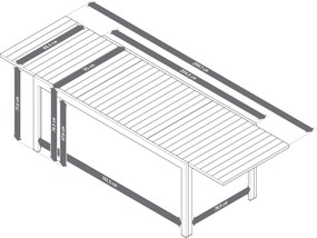 Tchibo - Rozkládací hliníkový zahradní stůl »Liska« - barva: šedá