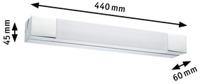 Paulmann 79714 Quasar, hranaté svítidlo nad zrcadlo do koupelny, 7,5W LED 3000K, délka 44cm, IP44