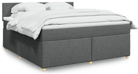 Box spring postel s matrací tmavě šedá 180x200 cm textil 3286753