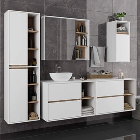 Závěsná koupelnová skříňka se zrcadlem VAMI 90 cm - výběr z 5 provedení