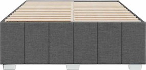 Rám postele bez matrace tmavě šedý 140 x 190 cm textil 3284833