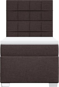 Box spring postel s matrací tmavě hnědá 90x190 cm textil 3292646
