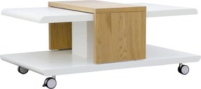 XXXLutz KONFERENČNÍ STOLEK, bílá, divoký dub, kompozitní dřevo, 110/66/45 cm MID.YOU - Konferenční stolky - 000528036701