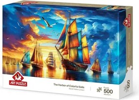 ART PUZZLE 40504 Puzzle Přístav barevných plachetnic / 500 dílků / od