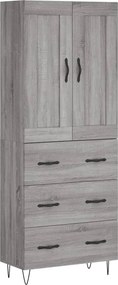 Skříň highboard šedá sonoma 69,5 x 34 x 180 cm kompozitní dřevo 3199783