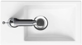 Cersanit Mille, závěsná WC skříňka 392x214x590 mm + keramické umyvadlo Como, bílá matná, S801-568