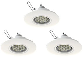 Eglo 78704 - SADA 3x LED Podhledové svítidlo PENETO 1xGU10/3,3W/230V bílá
