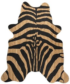 Černo-hnědý jutový koberec Zebra - 150*170*1cm