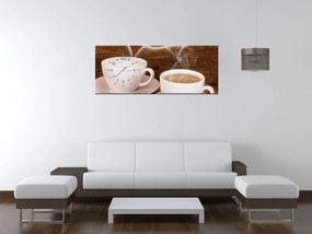 Gario Obraz s hodinami Romantika při kávě Rozměry: 60 x 40 cm