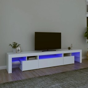 TV skříňka s LED osvětlením bílá 215x36,5x40 cm 3152794