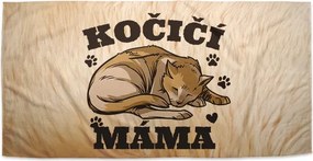 Sablio Ručník Kočičí máma - 70x140 cm