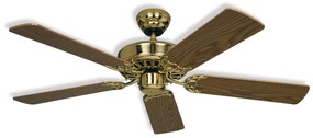 Stropní ventilátor Royal 103, mosaz/starožitný dub