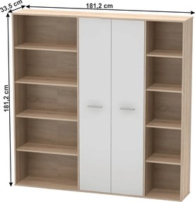 Skříň, dub sonoma / bílá, Maurus NEW MA50