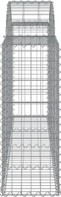 Klenuté gabionové koše 13ks 200x30x80/100 cm pozinkované železo 3146100