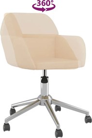 Otočné jídelní židle 2 ks krémové textil 3103085