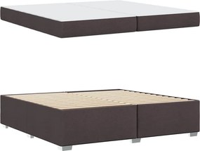 Rám postele s matrací Tmavě hnědá 200 x 200 cm textil 3399211