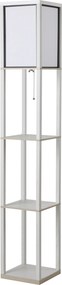 HOMCOM stojanová lampa na polici 26W x 26D x 160H cm 3 police 4 patra MDF bílá