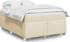 vidaXL Box spring postel s matrací 140x200 cm textil [3285137] Barva: světle šedá