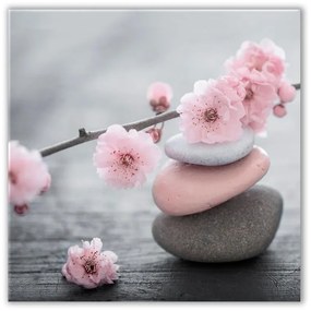 Obraz Styler Glasspik Spa &amp; Zen Pink Stone, 30 x 30 cm