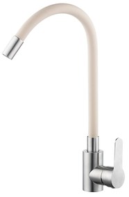 Velazo Dřezová baterie s flexibilním raménkem - VE-8105SBE, béžová/nerez