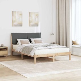 Rám postele s čelo hnědá a tmavě šedá 150 x 200 cm 3394374