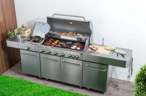 Plynový gril G21 Nevada BBQ kuchyně Premium Line, 8 hořáků + zdarma redukční ventil