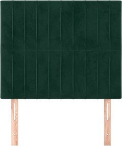 Čelo postele tmavě zelené 100x5x118/128 cm sametové 3116615