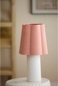 Stolní lampa v lososové barvě/krémová s textilním stínidlem (výška 50 cm) Musaby – Light &amp; Living