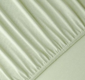 Florella Prostěradlo Solit Jersey Pastell Gruen, 90-100x200 cm