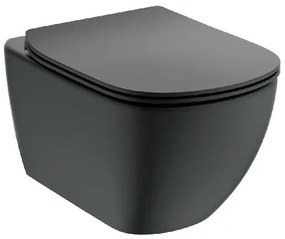 Ideal Standard Tesi - Závěsné WC se sedátkem softclose, Aquablade, černá T3546V3
