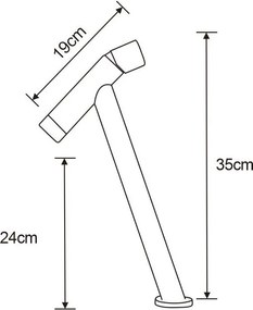 Mexen Astro vysoká umyvadlová baterie, černá, 746910-70