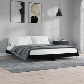 Rám postele černý 120 x 200 cm kompozitní dřevo - Default Title