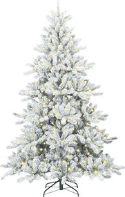 Umělý Skládací Vánoční Strom s stojanem Bílá 180 cm PVC a ocel 3397714