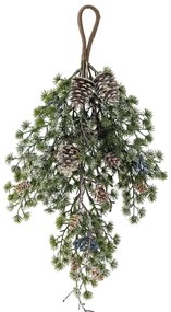 Bloomingville Umělá větvička Cedar Deco Green, zelená barva, plast