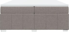 Box spring postel s matrací taupe 200x200 cm textil 3285502