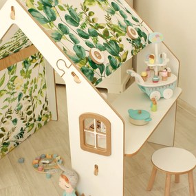 Vingo Dětský domeček se stolečkem a židličkou - zelené listy