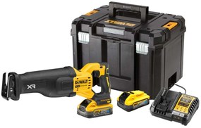 DeWALT - 18V AKU mečová pila, 2x aku 5,0 Ah POWERSTACK, nabíječka DCS386H2T