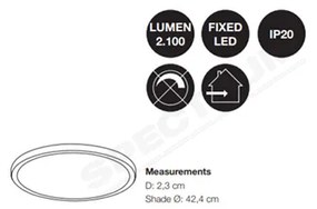 Elegantní stropní LED svítidlo NORDLUX Oja IP20 3-step Dim O 294 x 23 mm