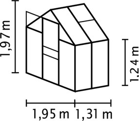 LANIT PLAST, s.r.o. skleník VITAVIA VENUS 2500 PC 6 mm stříbrný LG4134