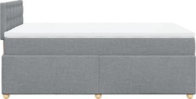 Box spring postel s matrací světle šedá 120 x 200 cm textil 3286661