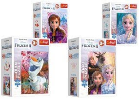 Trefl Minipuzzle miniMaxi 20 dílků Ledové království II/Frozen II 4 druhy v krabičce 11x8x4cm 24ks v boxu