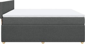 Box spring postel s matrací tmavě šedá 180x200 cm textil 3289829