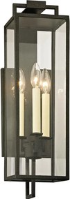 HVLG B6382-CE Venkovní nástěnné svítidlo BECKHAM kov/sklo železo/čirá E14 3x40W - HUDSON VALLEY (Troy)