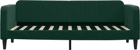 Válenda s přistýlkou a zásuvkami tmavě zelená 80 x 200 cm samet 3197106