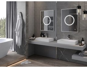 Mexen Koga, LED koupelnové zrcadlo s podsvícením 60 x 80 cm, 6000K, ochrana proti zamlžování, 9821-060-080-611-00