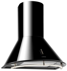 Klarstein Lumio Neo, digestoř, 60 cm, komínová, 610 m³/h, retro design, nerezová ocel, černá