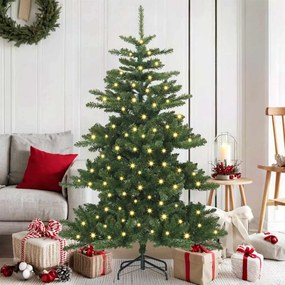Umělý Skládací Vánoční Strom Zelená 150 cm PVC a ocel 3397649