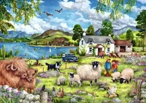 RAVENSBURGER Puzzle Venkovská farma / 1000 dílků / 70 × 50 cm