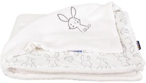Kaarsgaren Dětská deka Wellsoft bavlna 100 x 70 cm Smetanová/zajíc