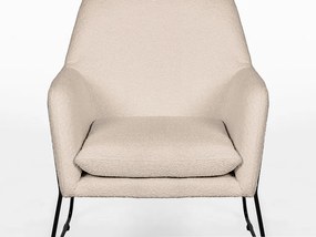 Krémové designové křeslo MILAN